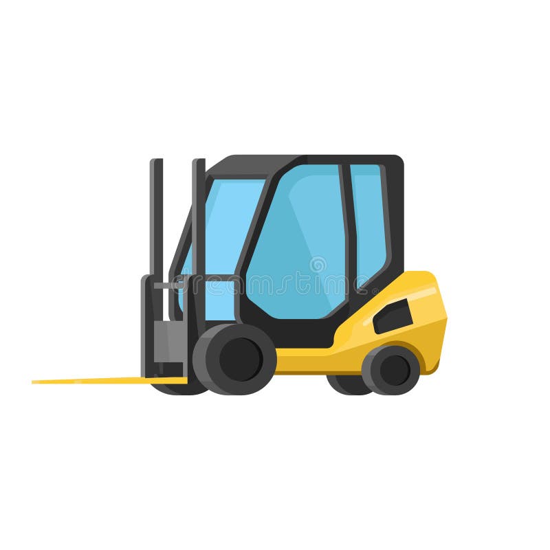 The Car Lift For Loading Cargo Into The Truck For Transportation ...