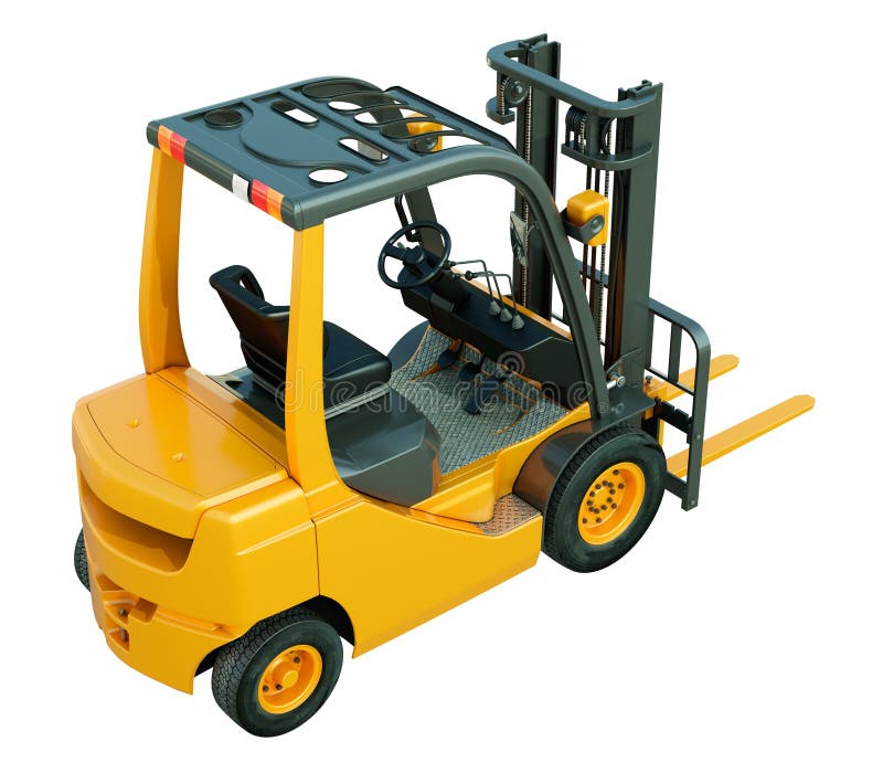 Forklift truck isolated stock image. Image of equipment - 32882545