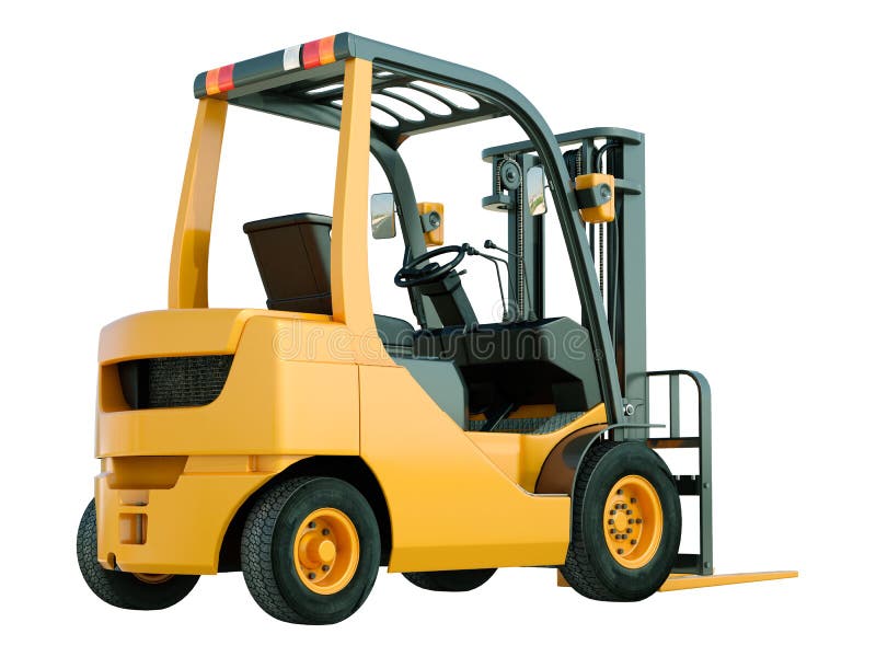 Forklift truck isolated stock image. Image of equipment - 32882545