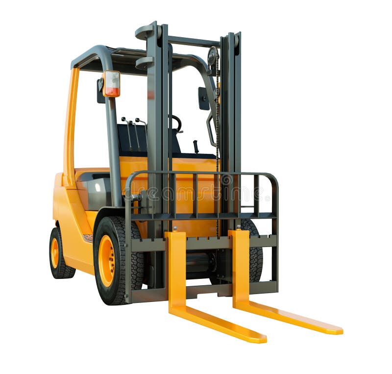 Forklift truck isolated stock image. Image of equipment - 32882545