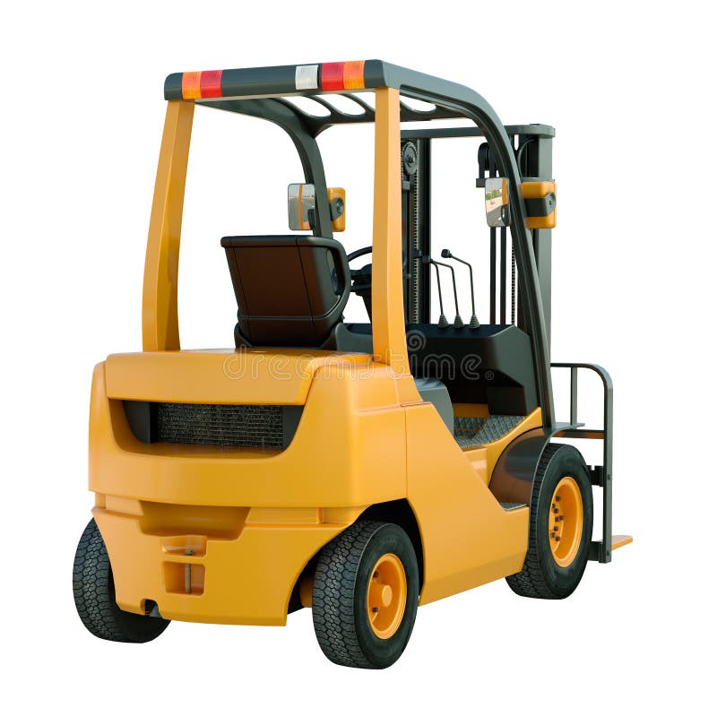 Forklift truck isolated stock image. Image of equipment - 32882545