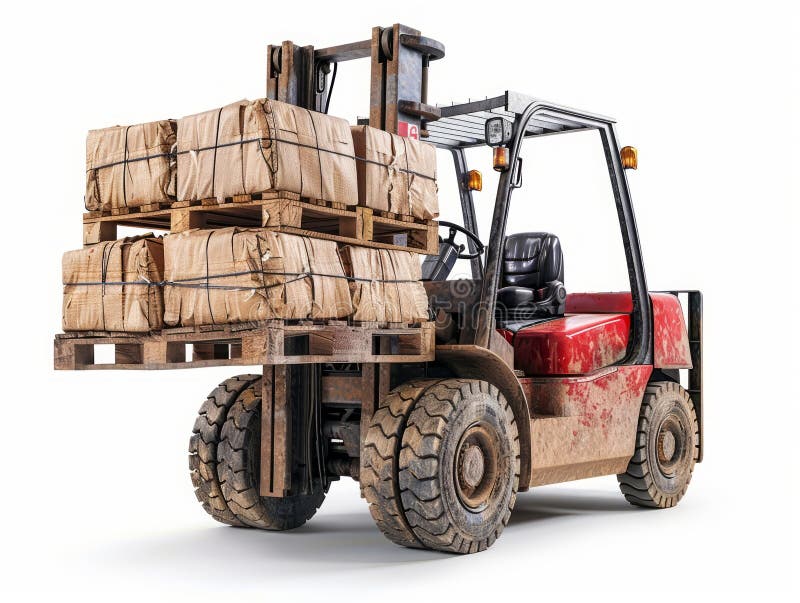 A Forklift Truck with a Load of Boxes Stock Image - Image of vehicle ...