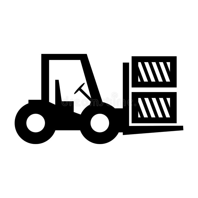 Forklift Truck Loading the Boxes. Illustration of Forklift Truck is ...