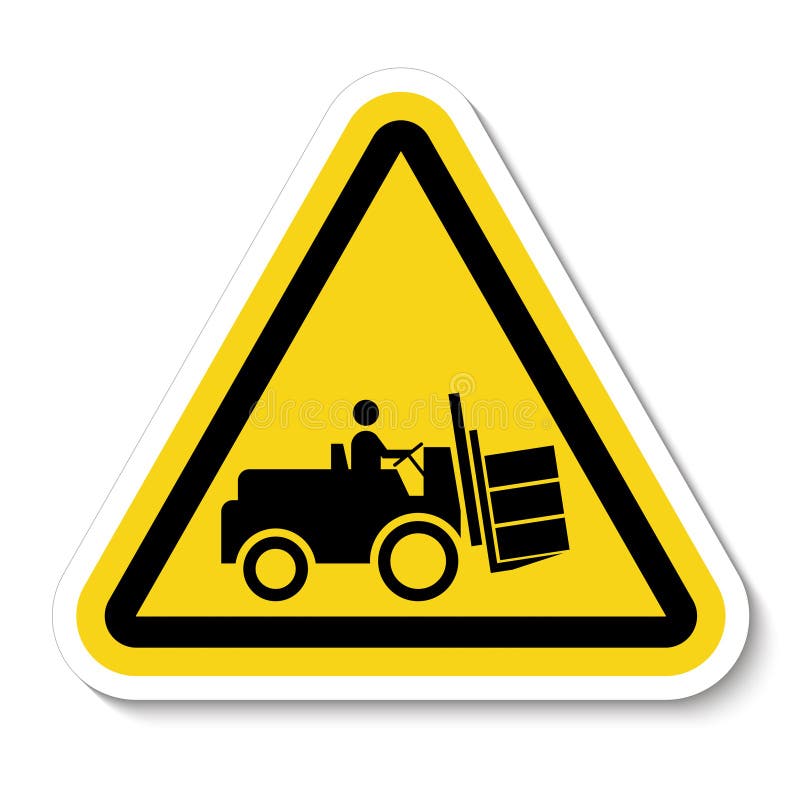 Forklift Truck Sign,Hazard Warning Forklift Stock Vector - Illustration ...