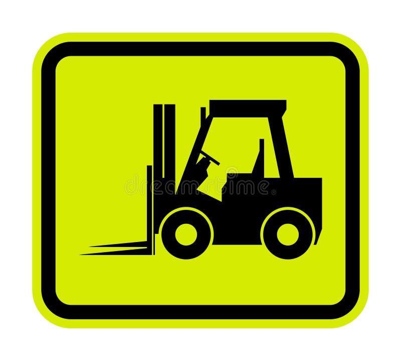 Forklift Truck Sign,Hazard Warning Forklift Stock Vector - Illustration ...