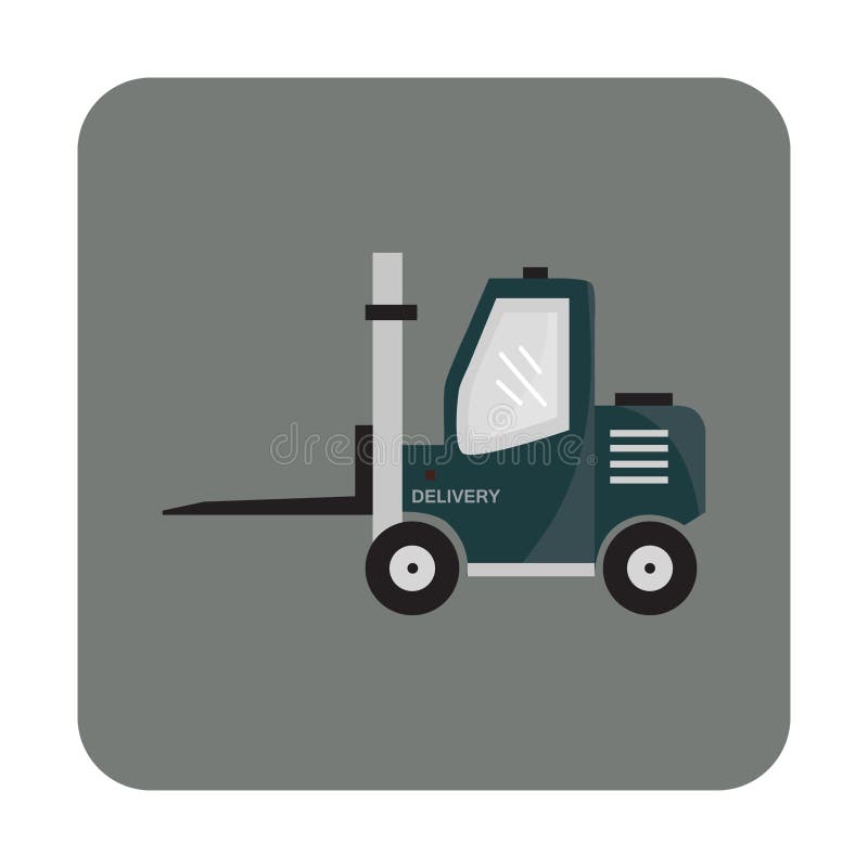 Forklift Truck. Vector Illustration Decorative Design Stock Vector ...