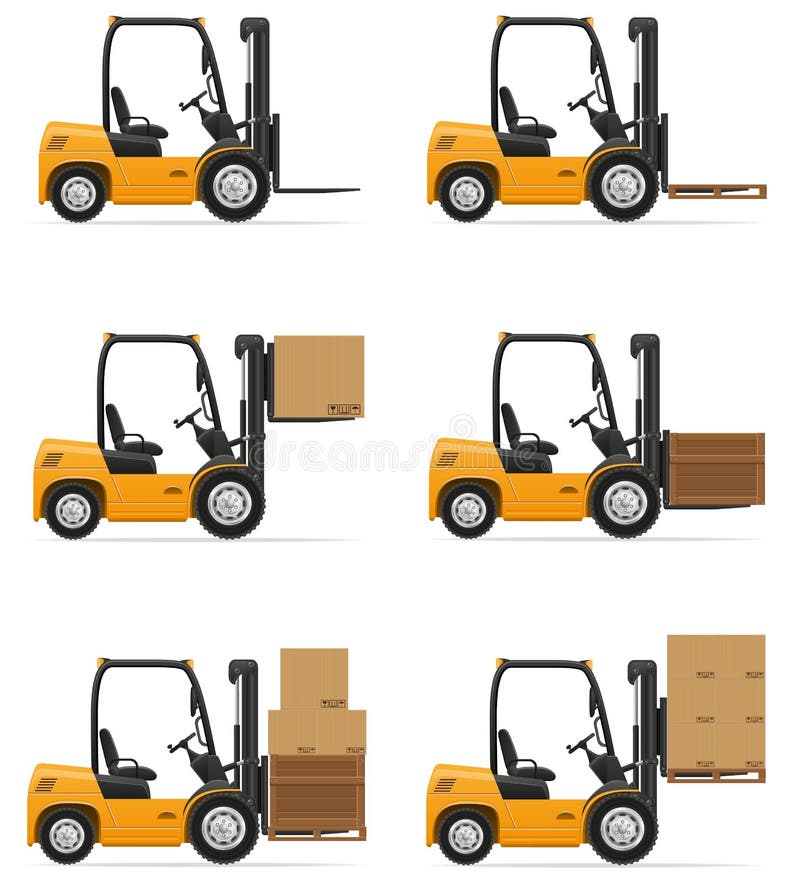 Forklift vector stock vector. Illustration of industry - 5860350