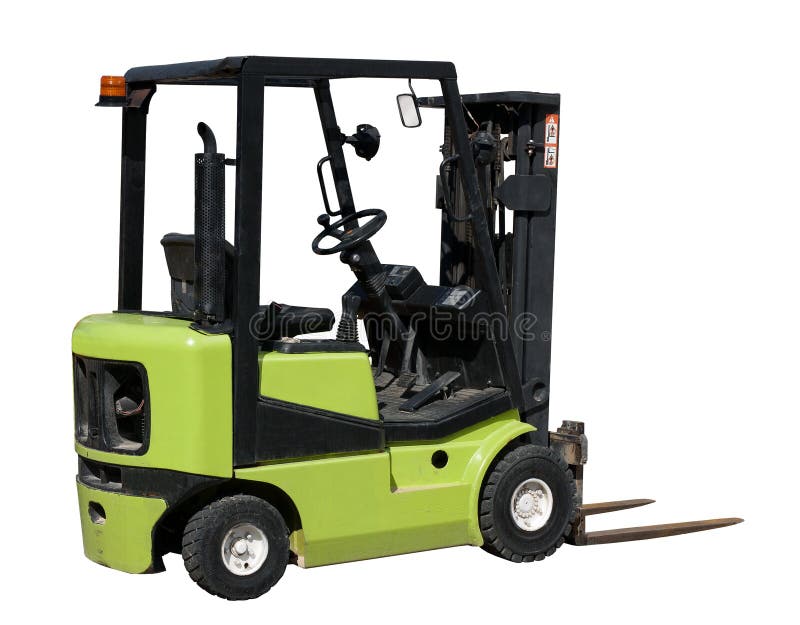 Forklift truck isolated stock image. Image of pack, background - 89723671