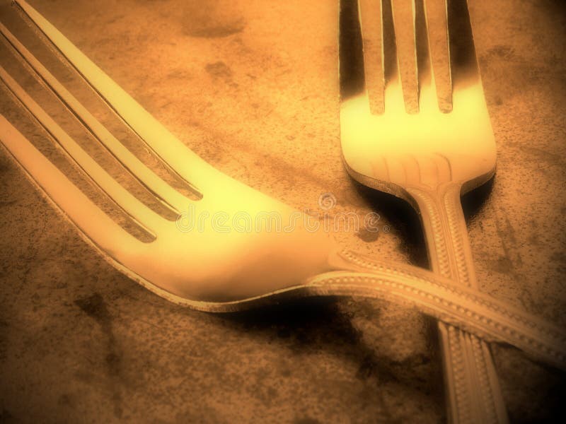 Forks stock photo. Image of ware, steel, crossed, texture - 1352