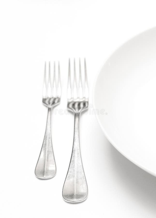 Forks stock image. Image of setting, table, plate, dining - 14200153