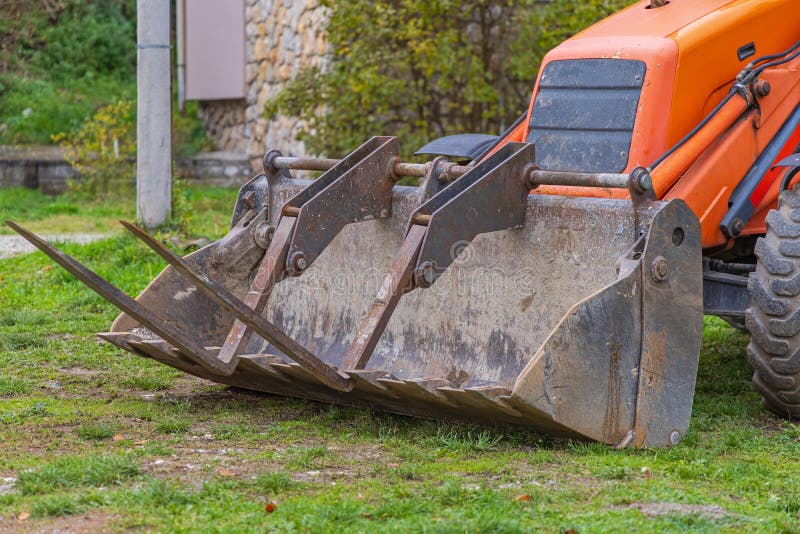 Forks Attachment Loader stock image. Image of sharp - 237019955