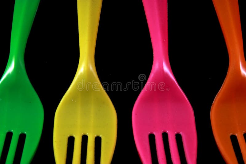 Forks in color isolated stock image. Image of forks, diferents - 87794807
