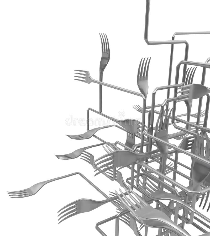 Forks Complex Structure Abstract Stock Illustration - Illustration of ...