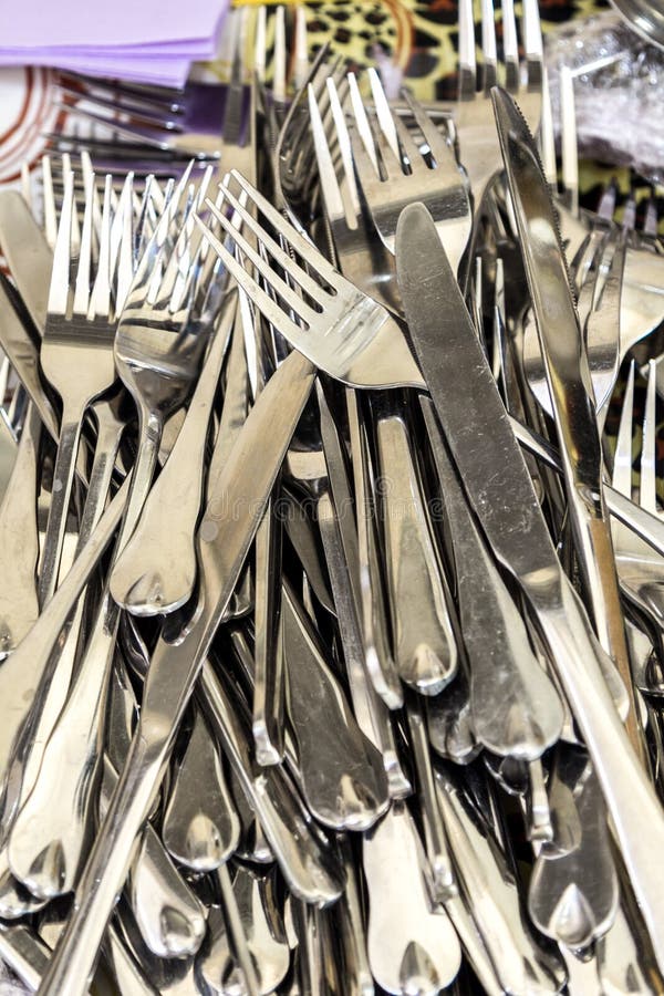 Forks and knives stock photo. Image of knife, kitchen - 33029590