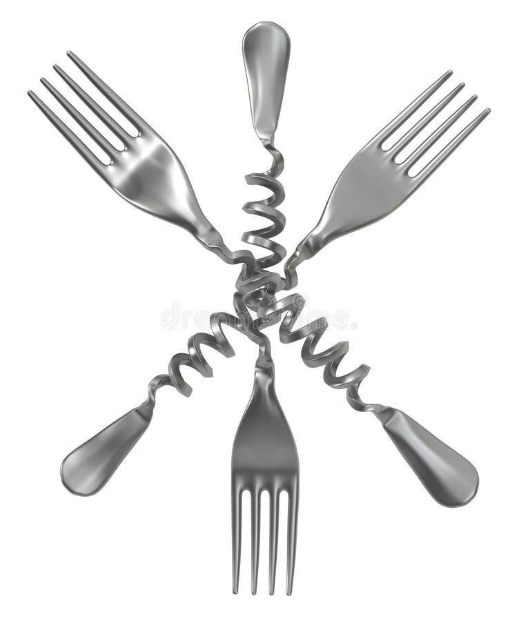 Forks Spring Three stock illustration. Illustration of white - 146089413