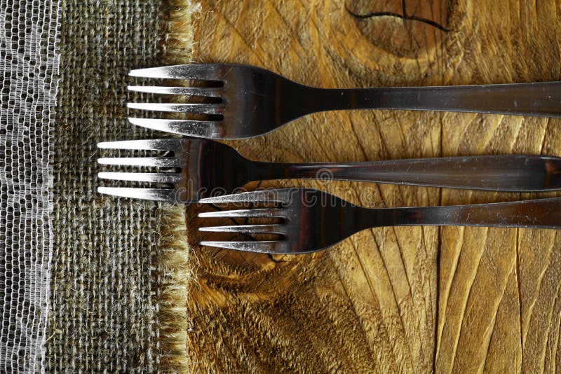 Forks on a table stock image. Image of service, lifestyles - 45948641