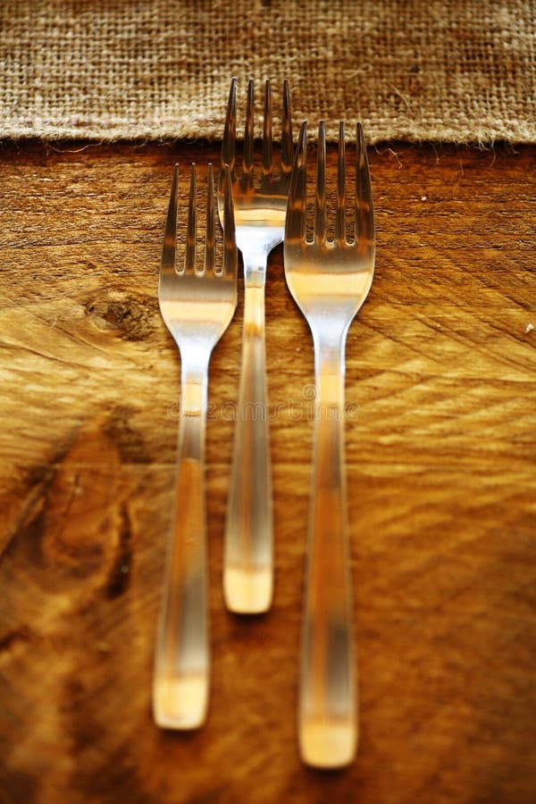 Forks on a table stock photo. Image of dining, supper - 46749386