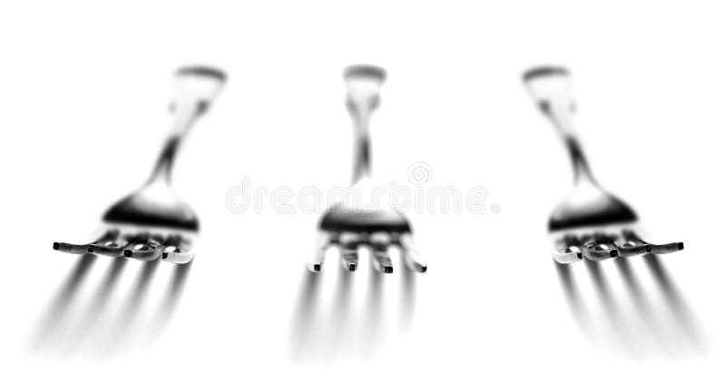 Forks on white stock photo. Image of large, white, setting - 25378778