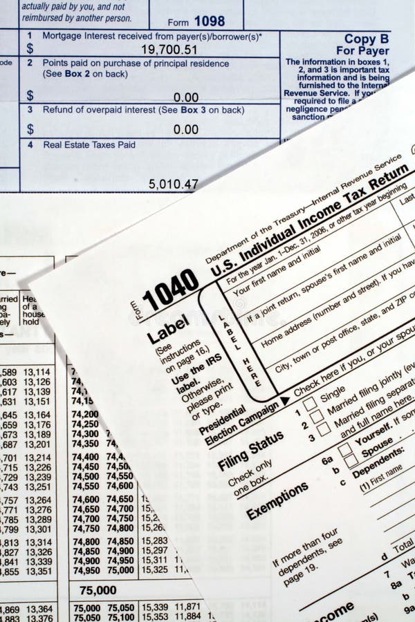 Form 1040 Income Tax Return Editorial Stock Image - Image of adjusted ...