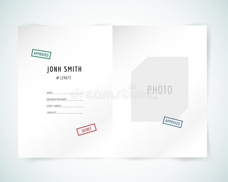 Form Blank Illustration. Folder, Paper, Isolated Stock Vector ...