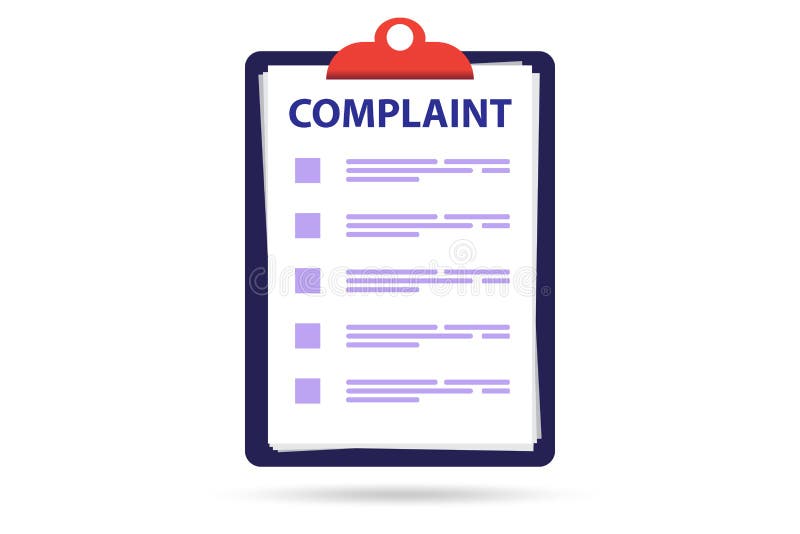 Form with Complaint from the Customer Stock Illustration - Illustration ...