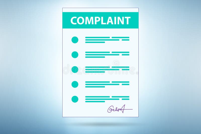 Form with Complaint from the Customer Stock Image - Image of negative ...