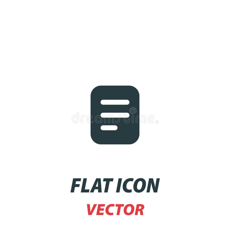 Form Document Icon in a Flat Style. Vector Illustration Pictogram on ...