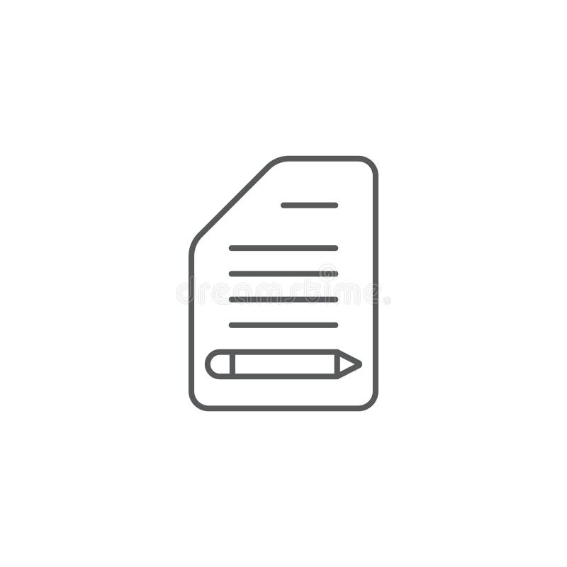 Form Edit Document Vector Icon Symbol Editing Isolated on White ...