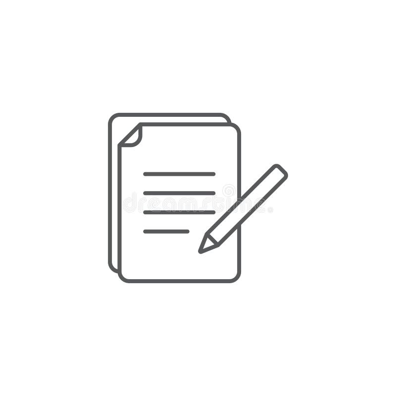 Form Edit Document Vector Icon Symbol Editing Isolated on White ...