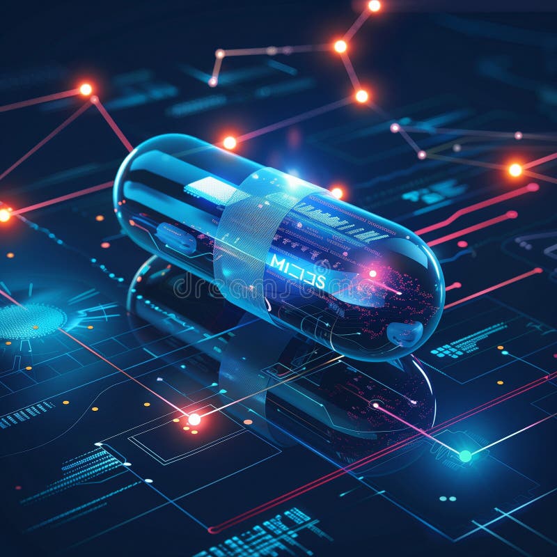 Form of an Electronic Tablet, Pill. the Concept of Pharmaceutical ...