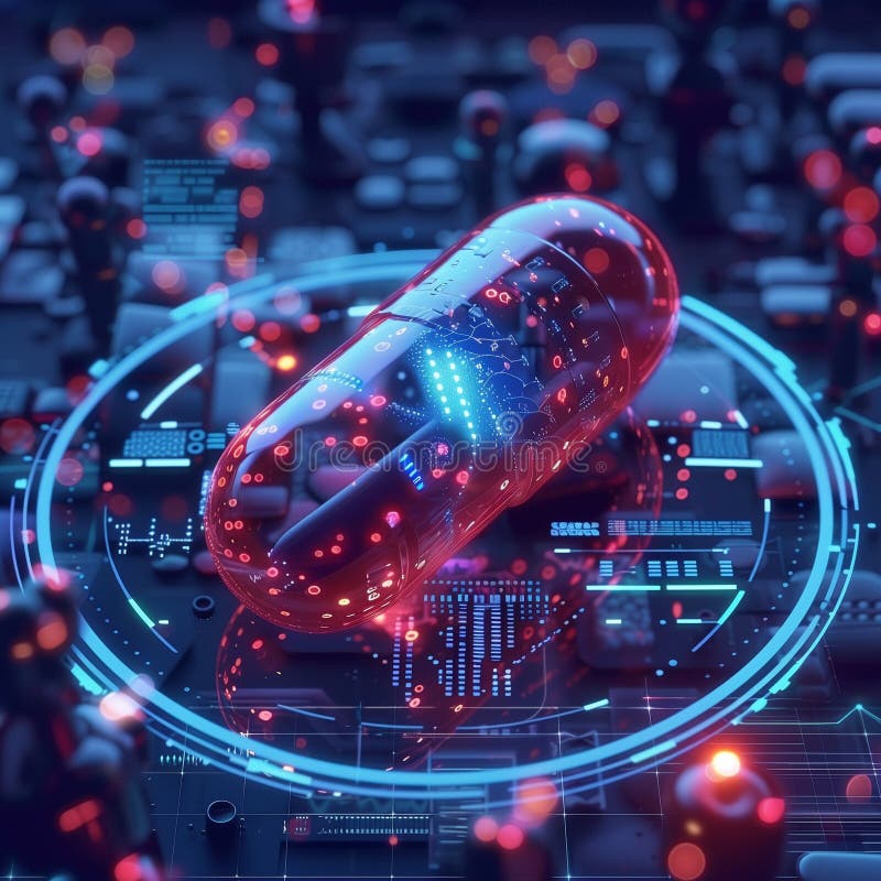 Form of an Electronic Tablet, Pill. the Concept of Pharmaceutical ...