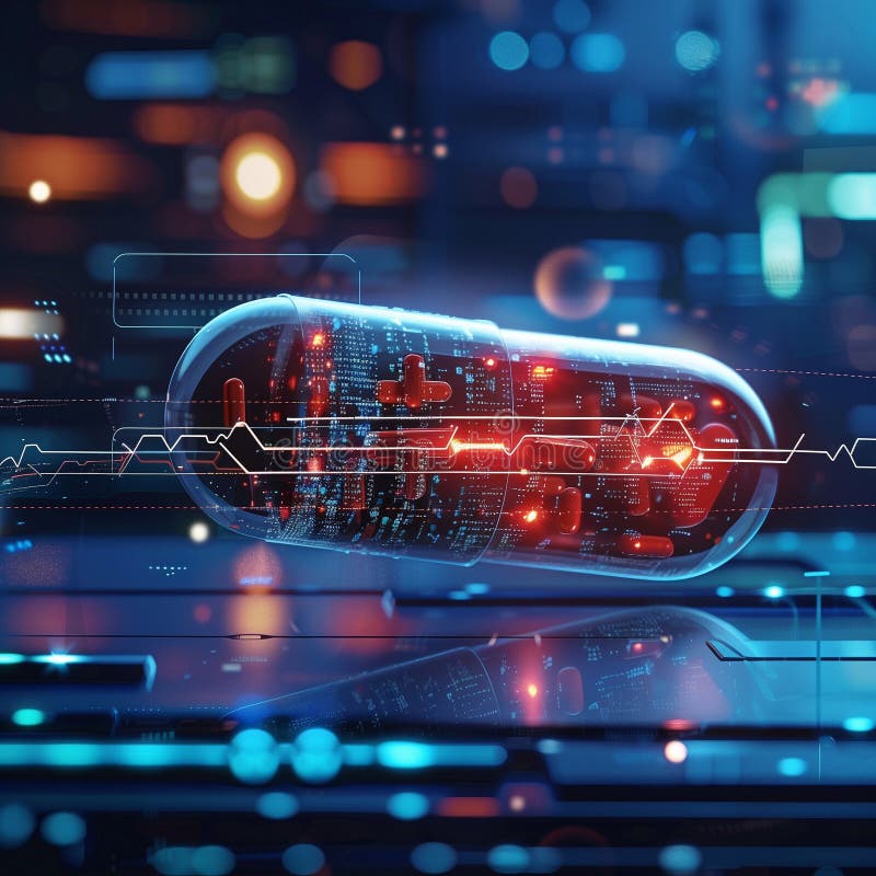Form of an Electronic Tablet, Pill. the Concept of Pharmaceutical ...