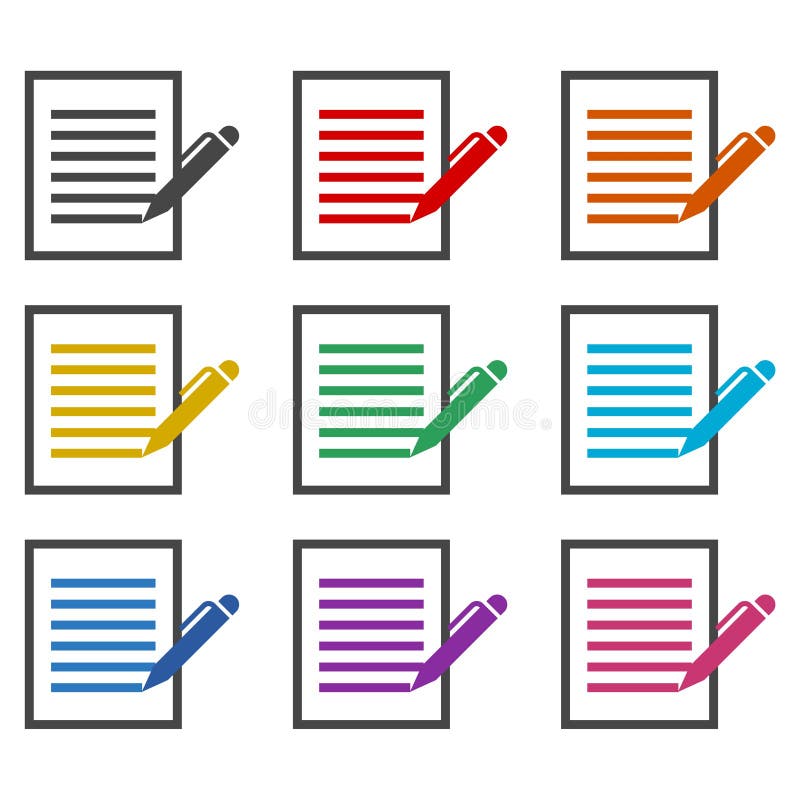 Form, Form Logo, Document Icon, Color Set Stock Vector - Illustration ...