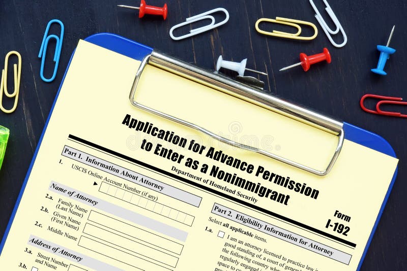 Form I-192 Application for Advance Permission To Enter As a ...