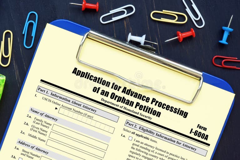 Form I-600A Application for Advance Processing of an Orphan Petition ...