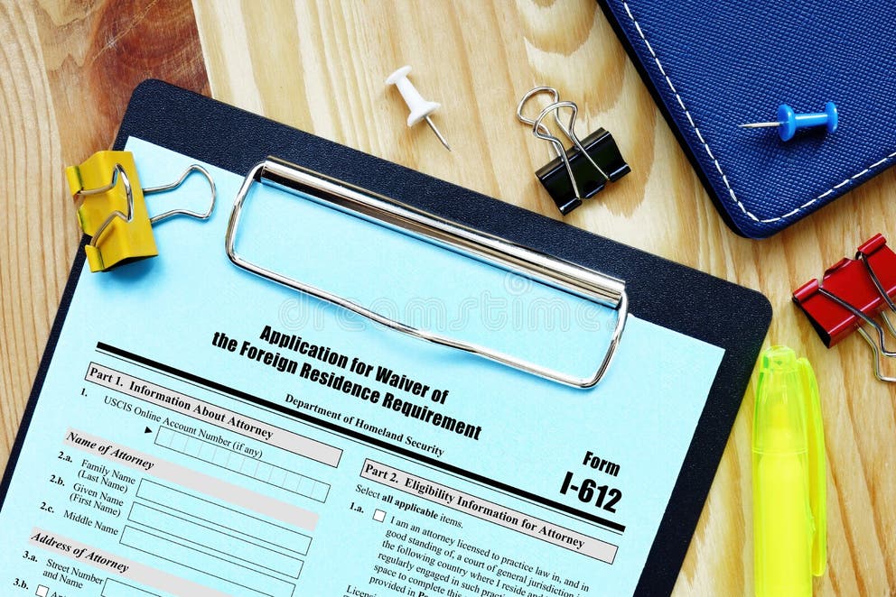 Form I-612 Application for Waiver of the Foreign Residence Requirement ...