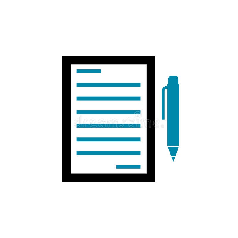 Form Icon, Form Logo. Document Icon Isolated on White Background Stock ...