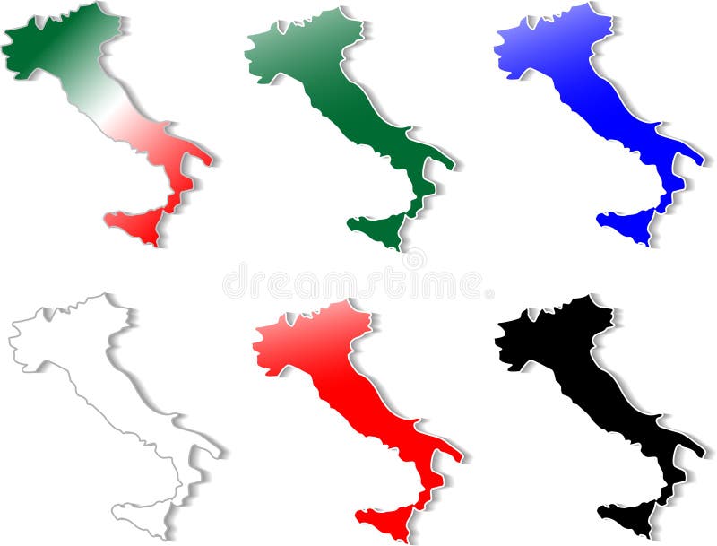 Form of Italy stickers set stock vector. Illustration of icon - 19881485