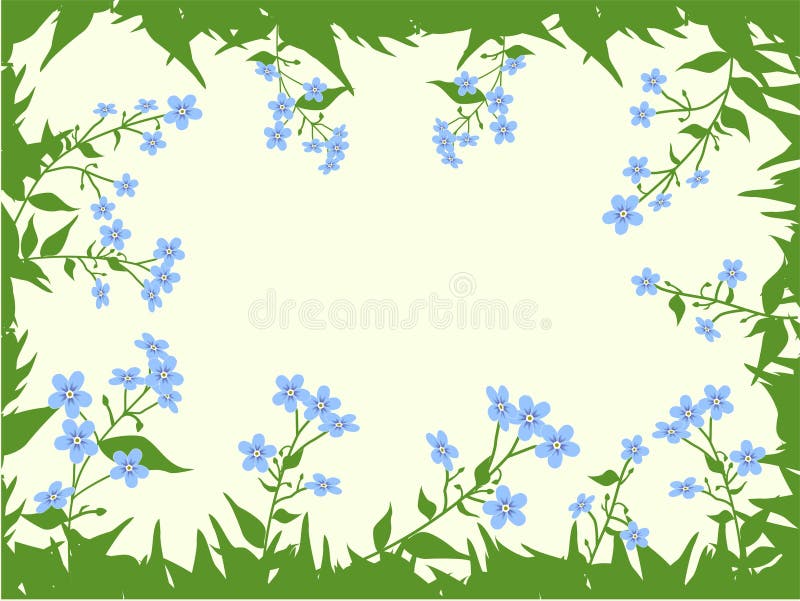 Forget Me Not Border Stock Illustrations – 1,000 Forget Me Not Border ...