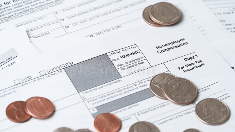 Form 1099-NEC, Nonemployee Compensation, IRS Tax Return Filing Document ...