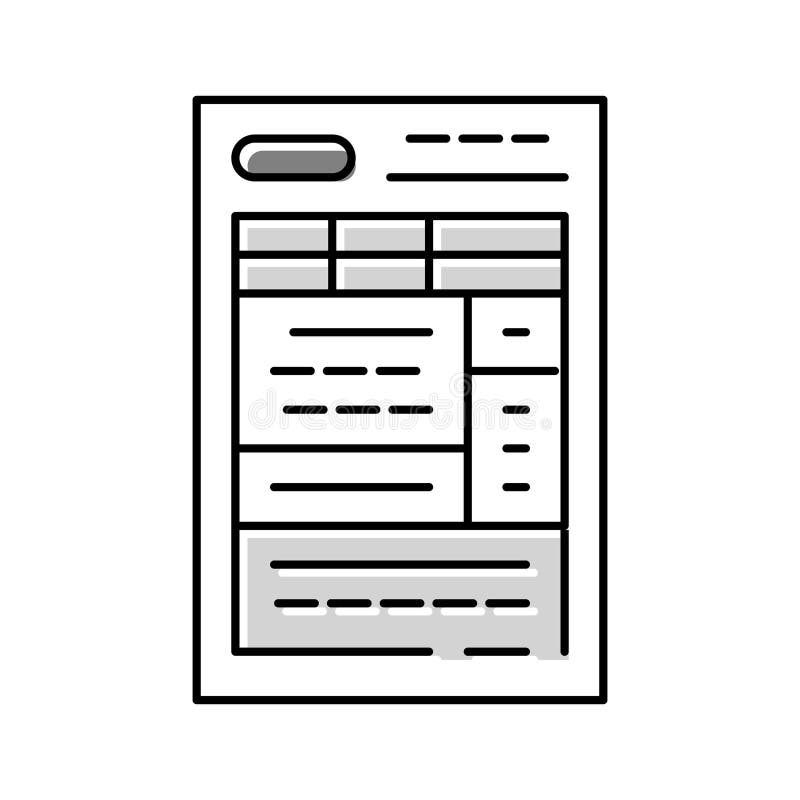 Form Paper Document Color Icon Vector Illustration Stock Vector ...