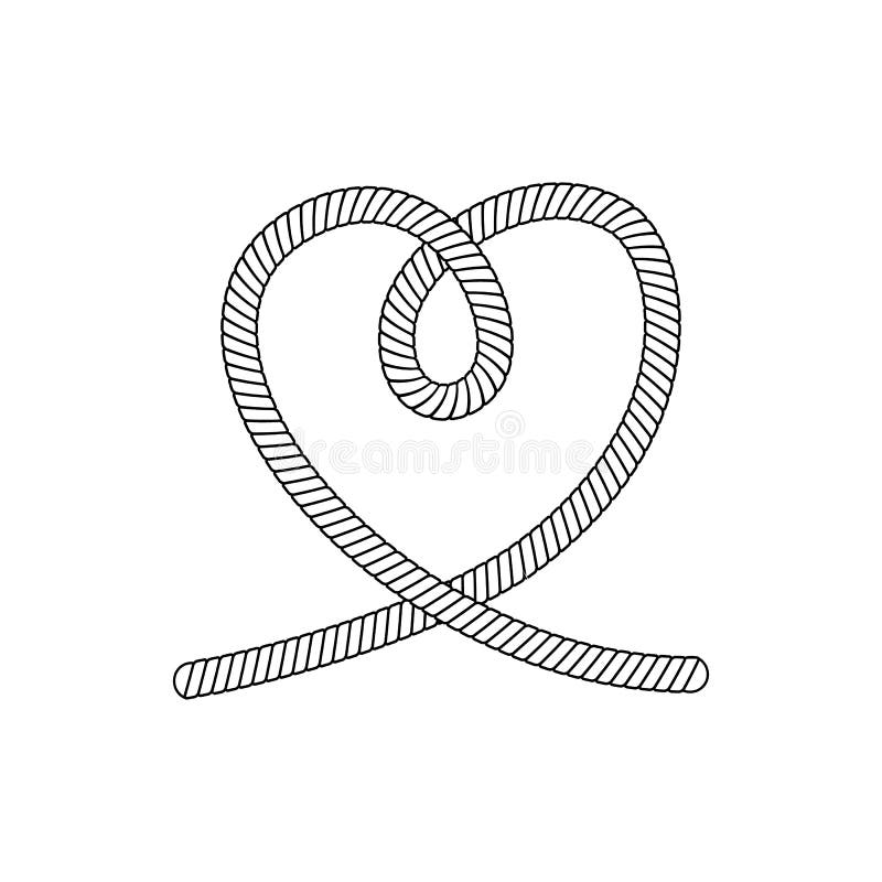 The Form and Shape of the Heart Out of the Loop. Stock Vector ...
