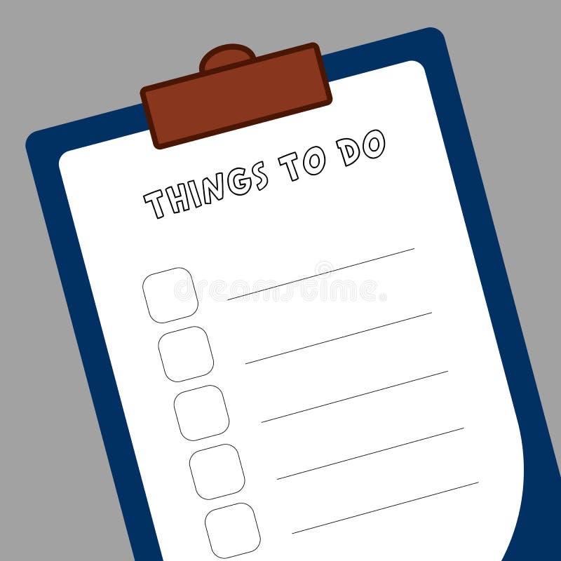 Form To-do List, a Tablet of White Paper To Make Notes Stock ...