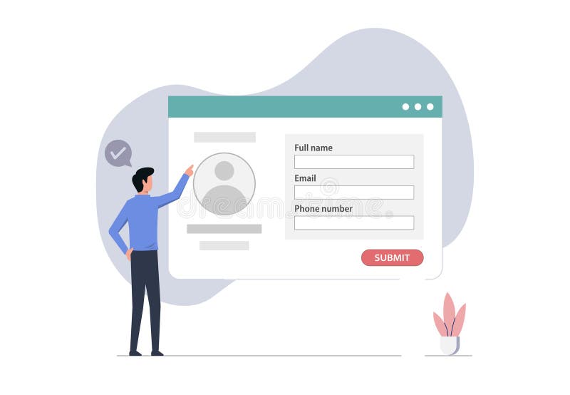Form To Register Online Data Digital Web or Questionnaire. Registration ...
