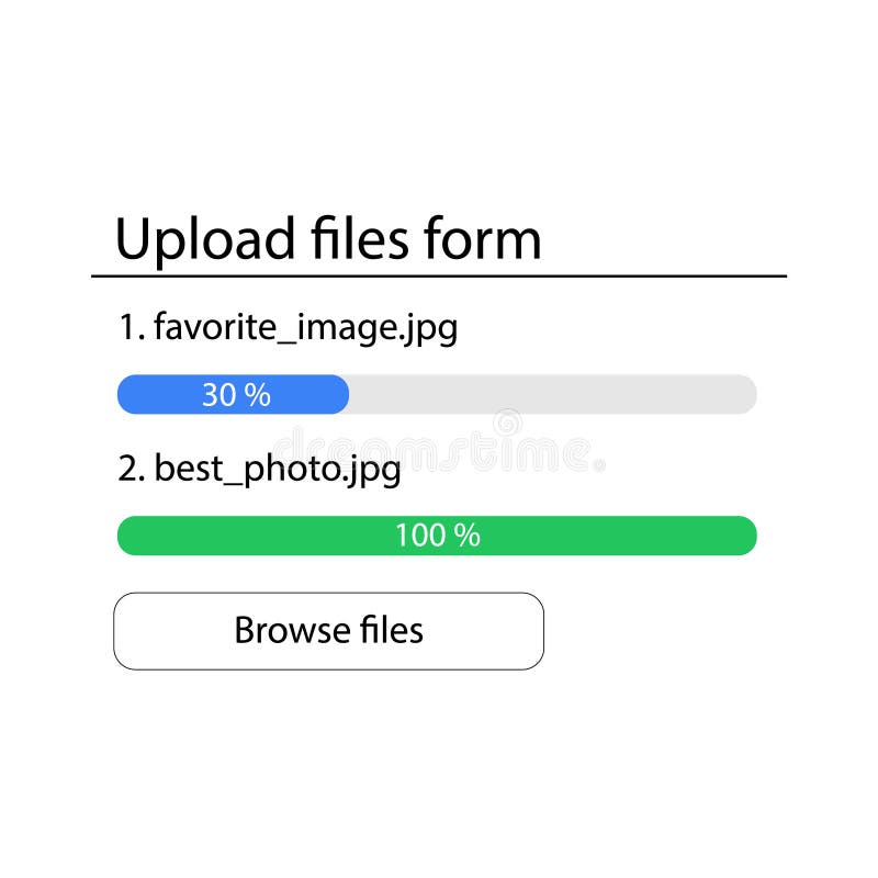 A Form For Uploading And Sending Files To The Server User Interface For The Website And