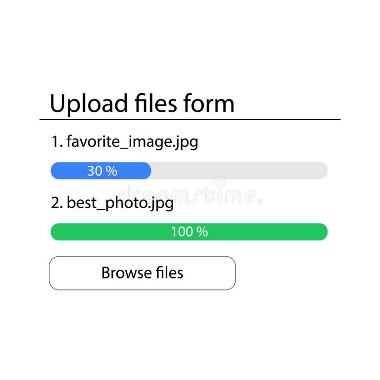 A Form for Uploading and Sending Files To the Server. User Interface ...
