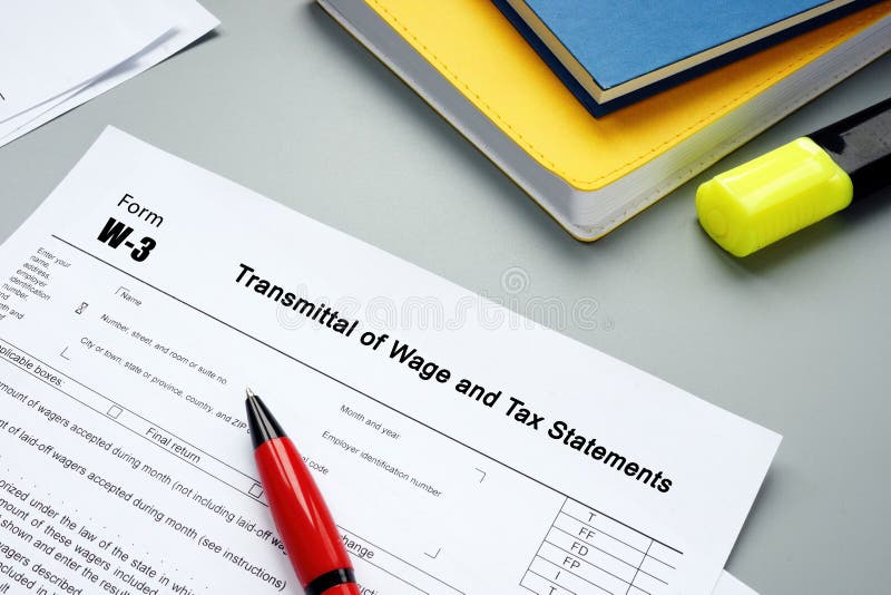 Form W-3 Transmittal of Wage and Tax Statements Phrase on the Page ...