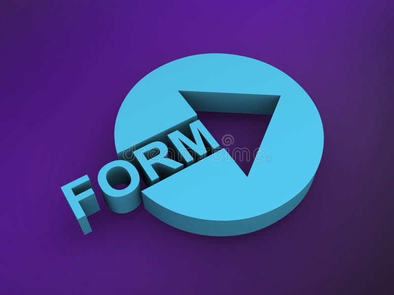 Form word on purple stock illustration. Illustration of presentation ...