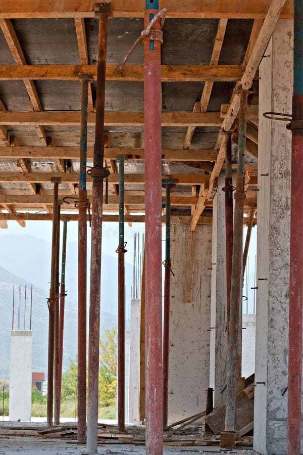 Form Work on Building Under Construction Stock Photo - Image of facade ...