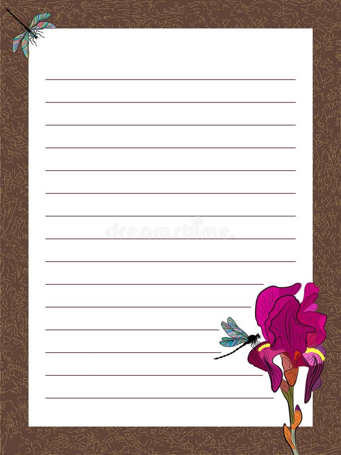 Form for Writing, Paper. Frame for Writing. Vector Stock Illustration ...